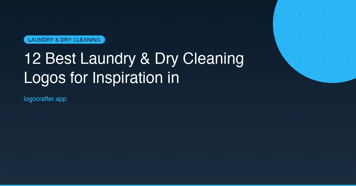 12 Best Laundry & Dry Cleaning Logos for Inspiration in 2026 | LogoCrafter