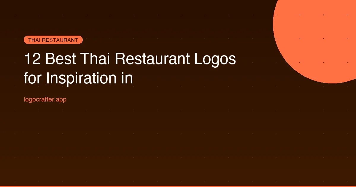12 Best Thai Restaurant Logos for Inspiration in 2026 | LogoCrafter