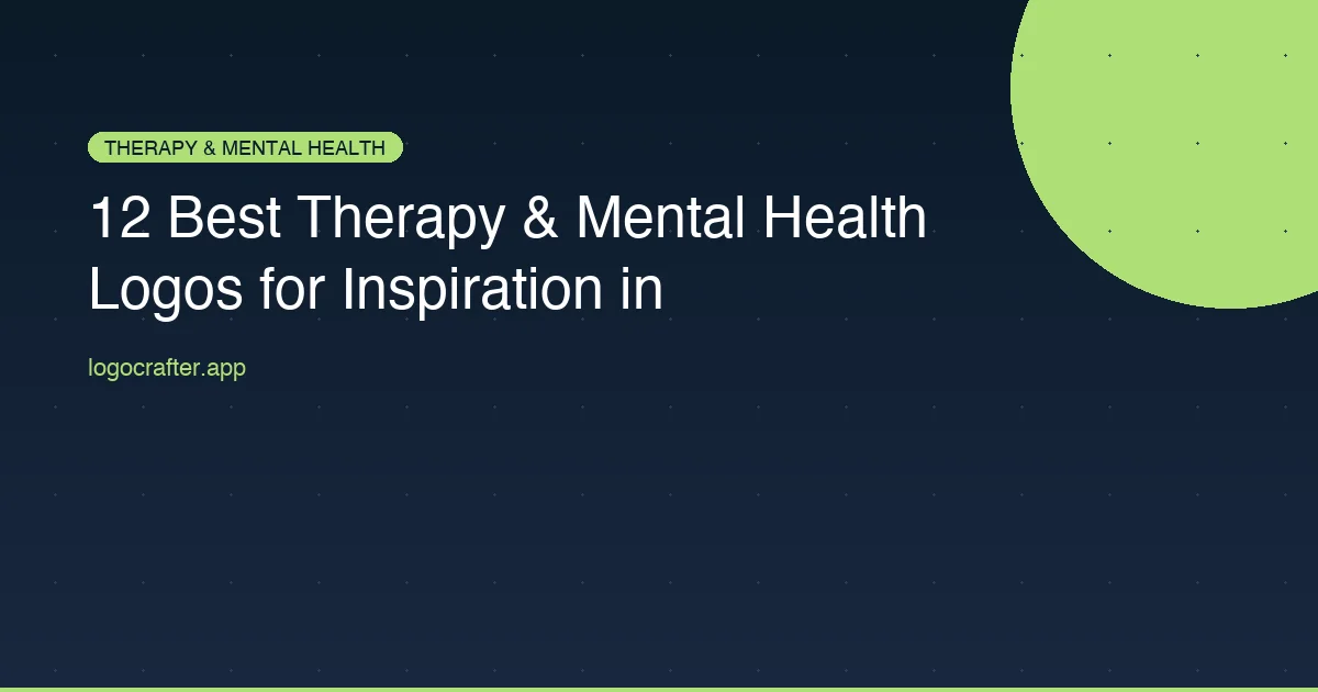 12 Best Therapy & Mental Health Logos for Inspiration in 2026 | LogoCrafter